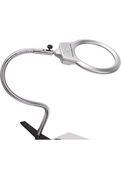 Enhavalı Mandallı Ayarlanabilir Başlıklı Led Işıklı Büyüteç 130Mm Enhavalı Mandallı Ayarlanabilir Başlıklı Led Işıklı Büyüteç 130Mm