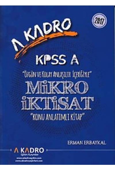 A Kadro Kpss A Mikro İktisat Konu Anlatımlı Kitap A Kadro Kpss A Mikro İktisat Konu Anlatımlı Kitap