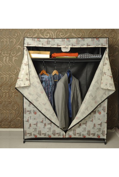 İyimi Eko İstanbul Tema Bez Dolap - Desenli Beyaz