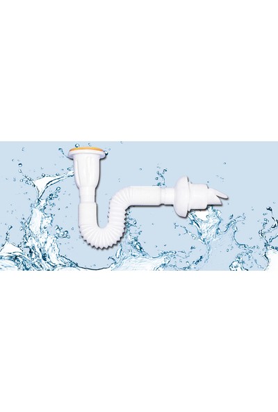 Muffmatik Çekvalfli Körüklü Lavabo Sifonu