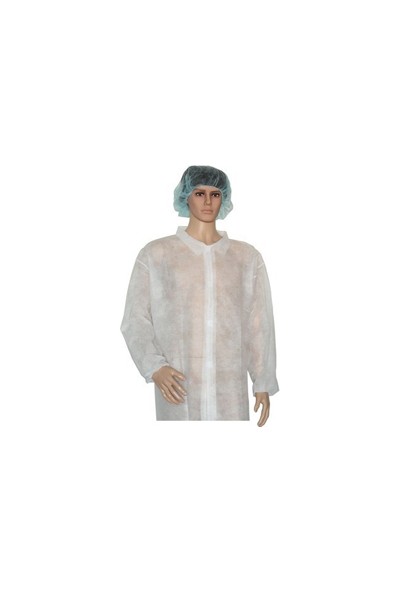 Özmeriç Tek Kullanımlık Beyaz Önlük, Ziyaretçi Önlüğü 100'Lü Paket