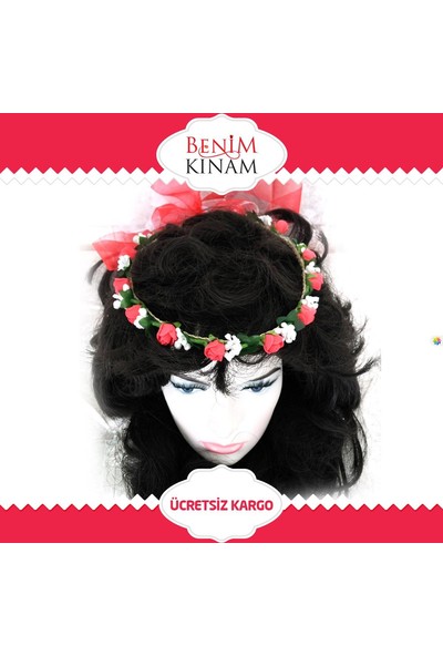 Smartevim Kına Gecesi Kırmızı Beyaz Papatya Nedime Tacı 10 Ad Kına Malzemel Smartevim Kına Gecesi Kırmızı Beyaz Papatya Nedime Tacı 10 Ad Kına Malzemel