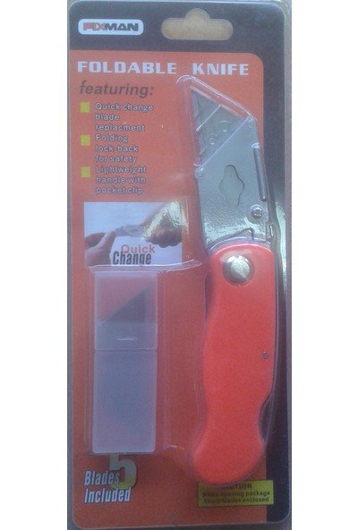 Fixman Katlanır Maket Bıçağı Falçata + 5 Adet Yedek Bıçak Fixman Katlanır Maket Bıçağı Falçata + 5 Adet Yedek Bıçak
