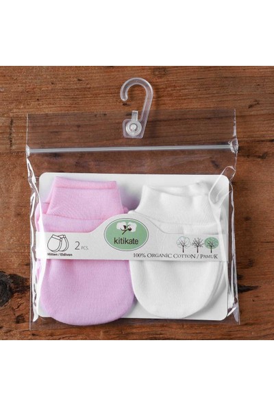 KitiKate S76117 Organik 2li Bebek Eldiveni 0-3 Ay