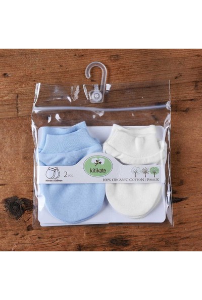 KitiKate S76117 Organik 2li Bebek Eldiveni 0-3 Ay