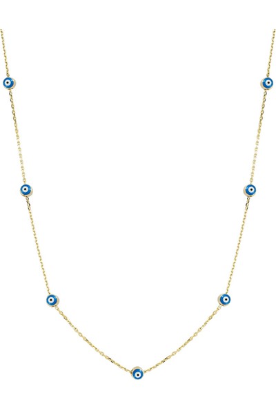 Glorria Altın Nazar Boncuklu Kolye Cm0475