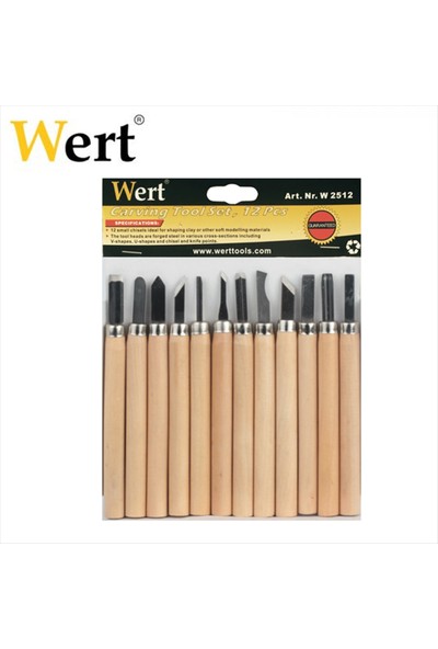 Wert 2512 Ahşap Oyma Bıçak Seti (12 Parça) Wert 2512 Ahşap Oyma Bıçak Seti (12 Parça)