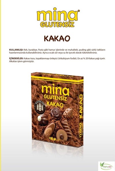 Mina Glutensiz Kakao