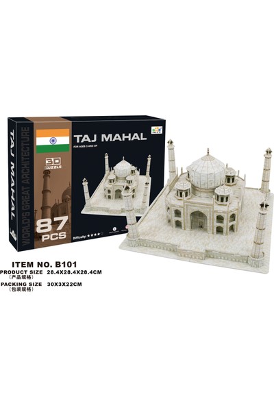 Cc Oyuncak 3D Puzzle Taj Mahal - 87 Parça