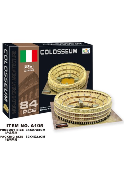 Cc Oyuncak 3D Puzzle Colosseum - 84 Parça