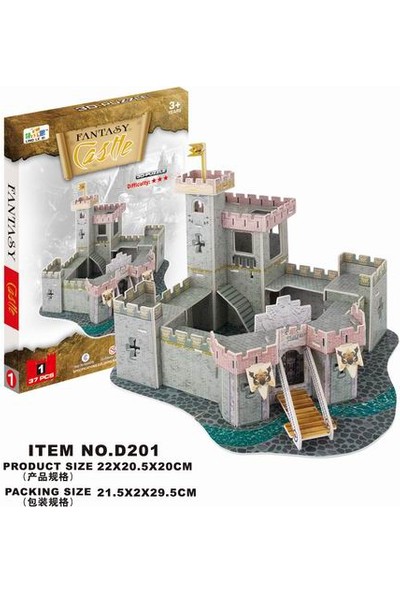 Cc Oyuncak 3D Puzzle Fantasy Castle - 37 Parça