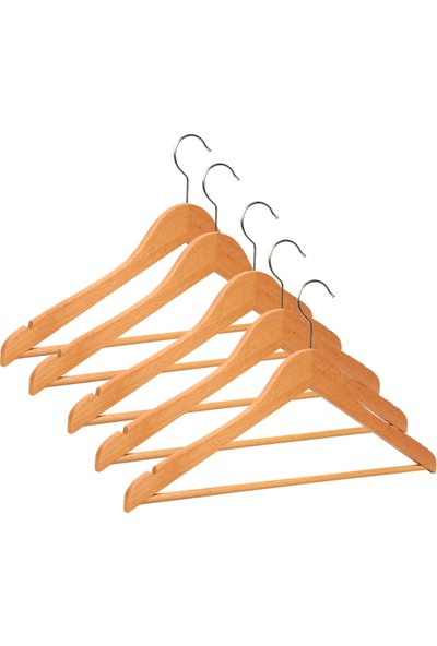 Nyn Ahşap Çubuklu Pantolon Elbise Askısı 50'Li