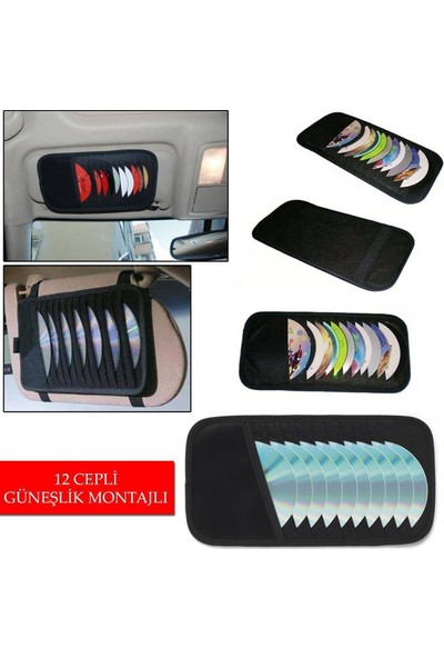 Anka 12 Gözlü Oto Güneşlik Cd-Dvd Organizeri