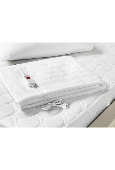 Nefnef Home Elektrikli Battaniye Çift Kişilik Beyaz Çift Kişilik