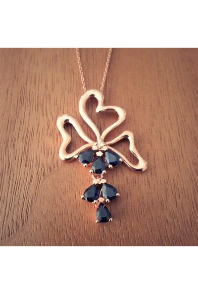 Bella Gloria Kalpli Safir Pırlanta Kolye (Gpk0050)