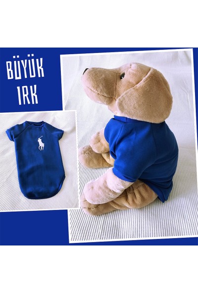 Kemique Mavi Sweatshırt - Büyük Irk - By Kemique Köpek Kıyafeti Köpek Elbisesi
