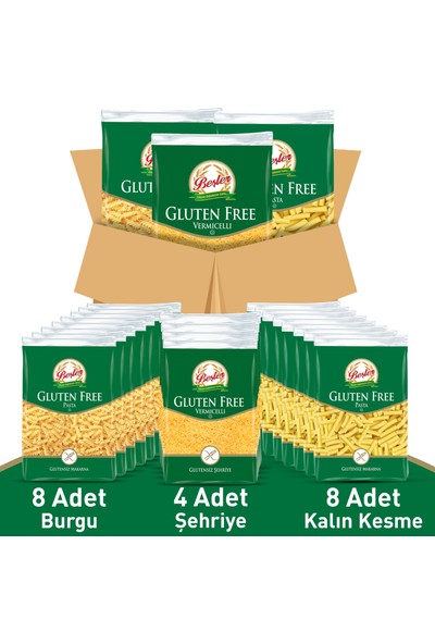 Beşler Glutensiz Makarna Paketi 20'li Koli Beşler Glutensiz Makarna Paketi 20'li Koli