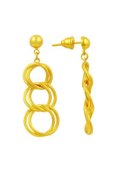 Bilezikhane Küpe Saman Yolu Model 5,15 Gram 22 Ayar Altın Bilezikhane Küpe Saman Yolu Model 5,15 Gram 22 Ayar Altın