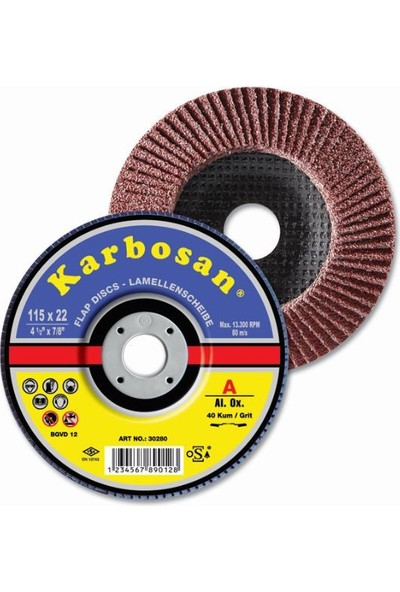 Karbosan Flap 115X22 Mm Nk-40 Kum Karbosan Flap 115X22 Mm Nk-40 Kum