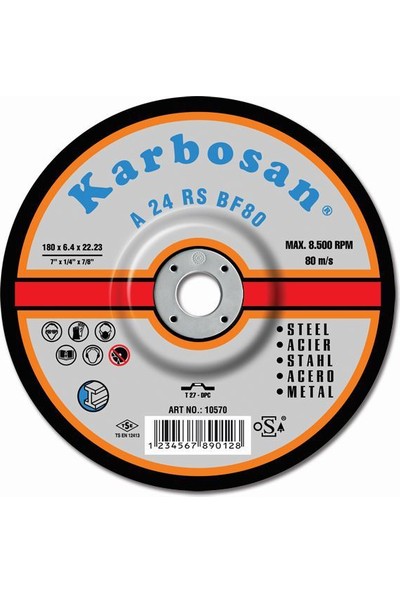 Karbosan Metal Taşlama 180X8X22 Mm
