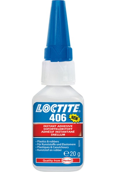 Loctite 406 Hızlı (Plastik Kauçuk) 20Gr Loctite 406 Hızlı (Plastik Kauçuk) 20Gr