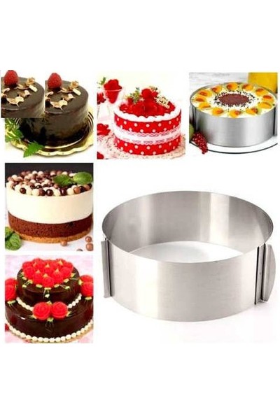 Nomnom Ayarlanabilir Paslanmaz Yuvarlak Pasta Kek Börek Kalıbı 16Cm İle 30Cm Arası Nomnom Ayarlanabilir Paslanmaz Yuvarlak Pasta Kek Börek Kalıbı 16Cm İle 30Cm Arası