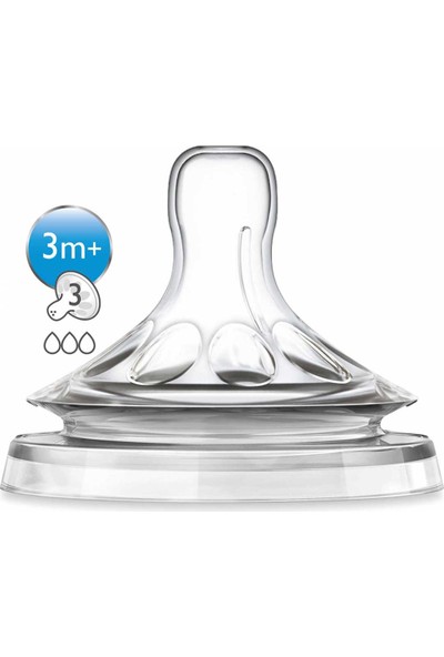 Philips Avent Natural Biberon Emziği, 3 Delik Philips Avent Natural Biberon Emziği, 3 Delik
