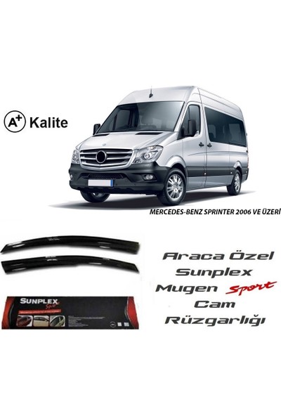 Sunplex Mercedes-Benz Sprinter Sunplex Mugen Tip 2'Li Cam Rüzgarlığı Sunplex Mercedes-Benz Sprinter Sunplex Mugen Tip 2'Li Cam Rüzgarlığı