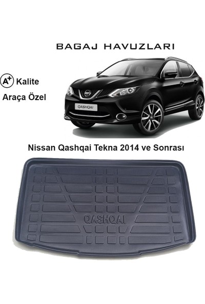 Gün-San Nissan Qashqai Tekna 2014 Ve Sonrası 3D Bagaj Havuzu Gün-San Nissan Qashqai Tekna 2014 Ve Sonrası 3D Bagaj Havuzu