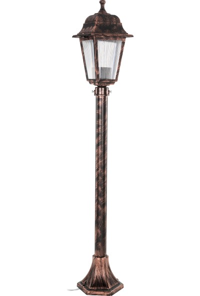 Modelight Optik Kare Bahçe Aydınlatma Çim Direği (1 Mt.) Bakır