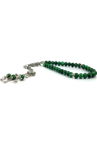 Maliyetine Malakit Taşı 8Mm Küre Kesim Doğaştaş Tesbih 1074 Maliyetine Malakit Taşı 8Mm Küre Kesim Doğaştaş Tesbih 1074