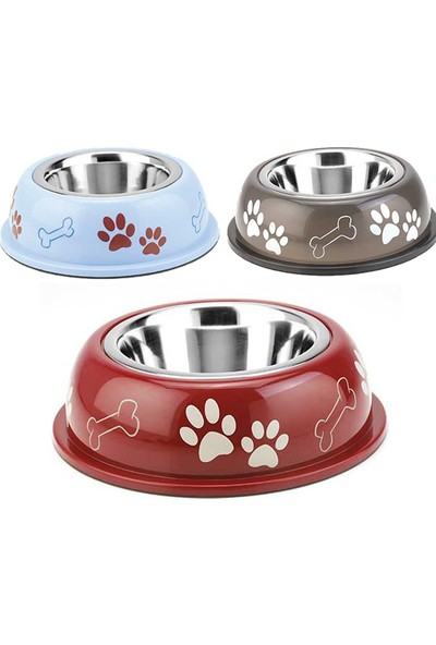 Eurogold 12 Pt Çelik Taslı Melamin Mama Kabı