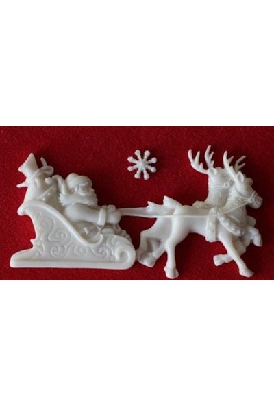 Pasta Mağaza Kızaklı Noel Baba Silikon,Mum,Kokulu Taş Kalıbı Pasta Mağaza Kızaklı Noel Baba Silikon,Mum,Kokulu Taş Kalıbı