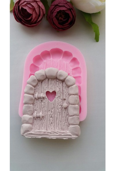 Pasta Mağaza Kalpli Kapı Silikon,Mum,Kokulu Taş Kalıbı