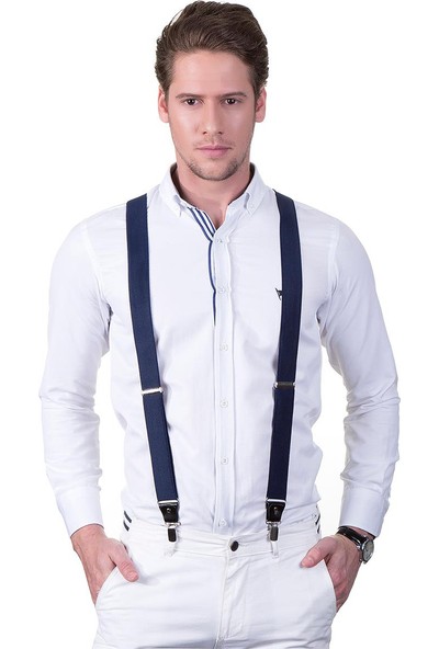 Tudors Lacivert Düz Erkek Pantolon Askısı