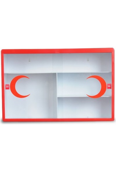 İpekel Ecza Dolabı Camlı Kırmızı