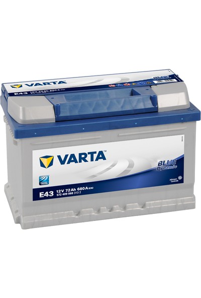 Varta 12V 72 Ah 680A Varta Blue Dynamic E43 (Ford-Opel Alçak Tip) Varta 12V 72 Ah 680A Varta Blue Dynamic E43 (Ford-Opel Alçak Tip)