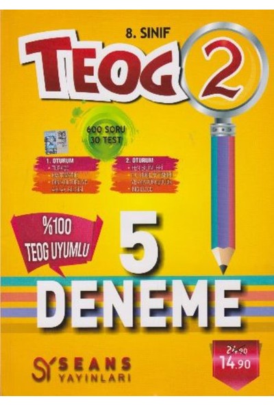 Seans Yayınları 8. Sınıf Teog 2 5 Deneme Seans Yayınları 8. Sınıf Teog 2 5 Deneme