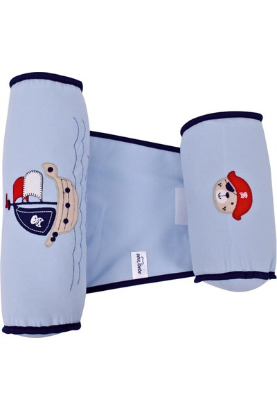 Sevi Bebe Yuvarlak Güvenli Yan Yatış Yastığı Mavi