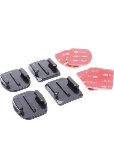 Sanger Aksiyon Kamera 2 Düz 2 Oval Yapışkanlı Aparat