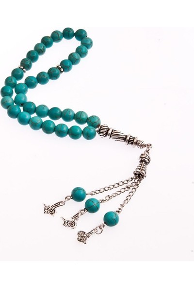 Else Silver Gümüş Kaplama Turkuaz Tuğra Tesbih Else Silver Gümüş Kaplama Turkuaz Tuğra Tesbih