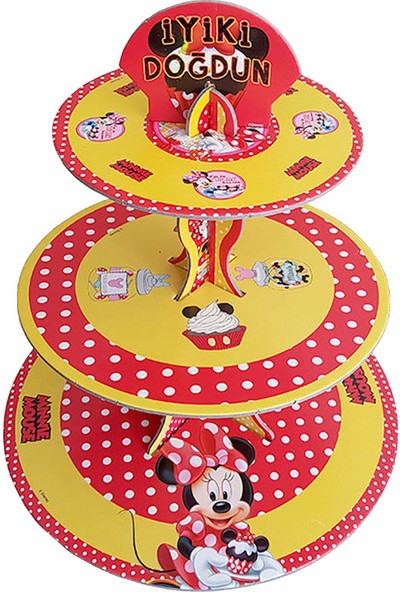 Partioutlet Minnie Mouse Cupcake Kek Standı Partioutlet Minnie Mouse Cupcake Kek Standı