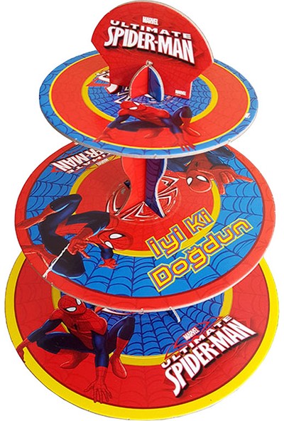 Partioutlet Spiderman Cupcake Kek Standı Partioutlet Spiderman Cupcake Kek Standı