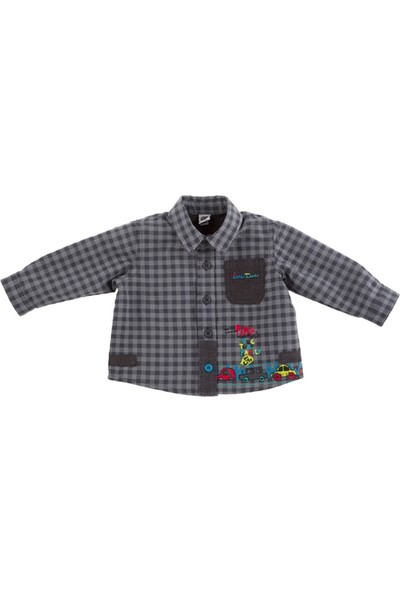 Tuc Tuc Çocuk Ekose Gömlek, My Family Koyu Gri Ekose