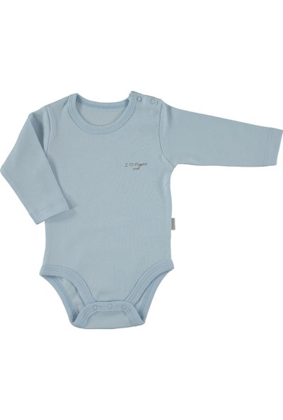 Baby Center Body Uzun Kol Organik Mavi Baby Center Body Uzun Kol Organik Mavi