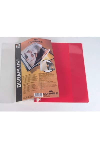 Durable Duraplus Cepli Telli Dosya (Dosyalama Aparatlı) - Kırmızı