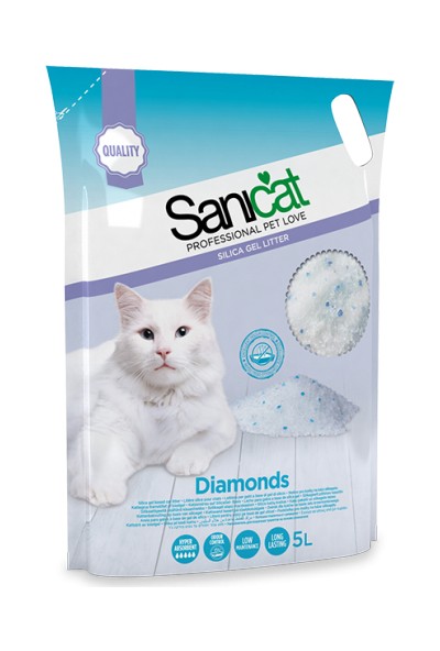 Sanicat Diamonds Silika Kedi Kumu 5 Lt