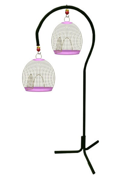 Depolife Ayaklı Kuş Kafesi Askısı Siyah