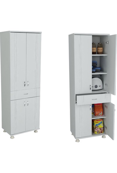 Evistro Lake Çok Amaçlı Banyo Mutfak Boy Dolabı Geniş Evistro Lake Çok Amaçlı Banyo Mutfak Boy Dolabı Geniş