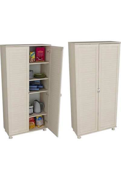 Evistro Panjur Kapaklı Mutfak Boy Dolabı Geniş